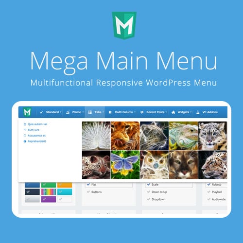 Mega Main Menu – WordPress Menu Plugin - Theme Plugin WordPres 77K